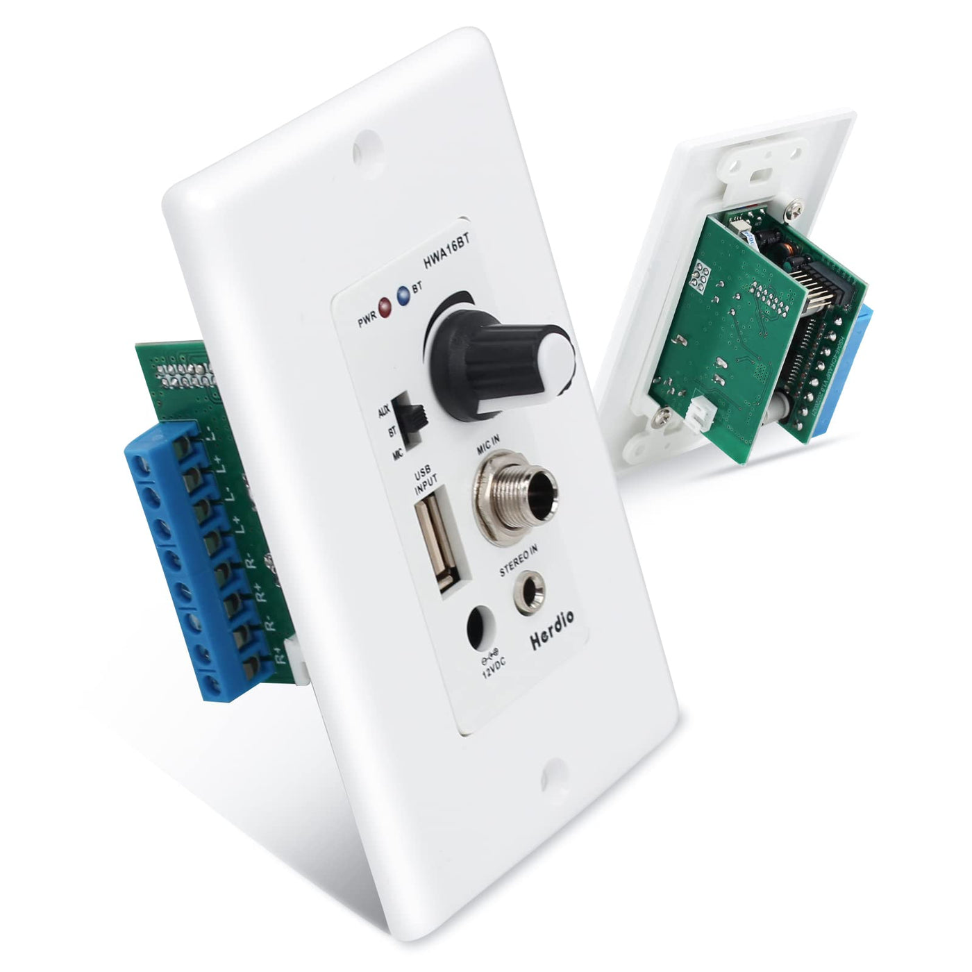 Herdio Wall Bluetooth Amplifier Audio Control AMP BTX HWA-16BT