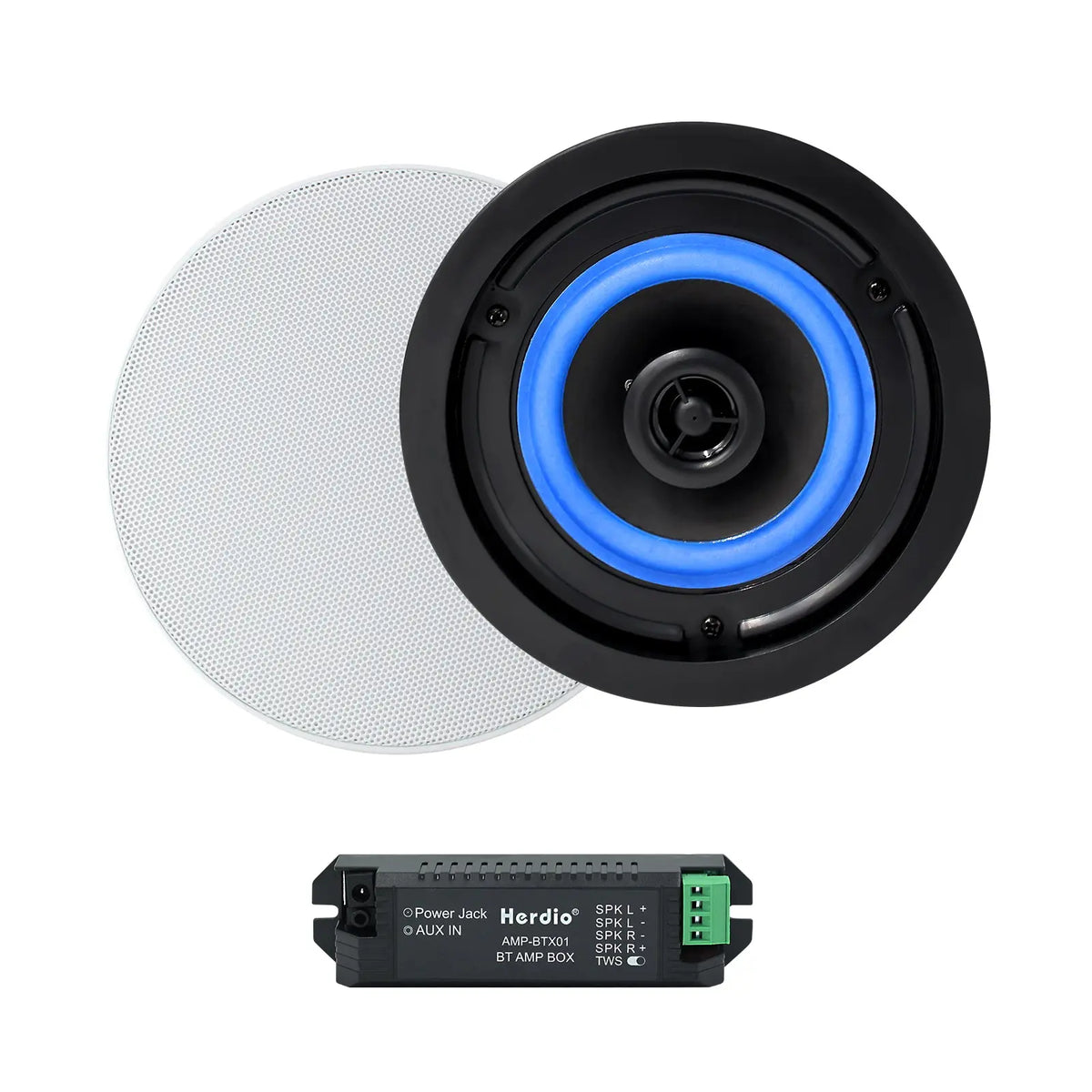 Herdio 4" Bluetooth Ceiling Speakers 160 Watts for Surround Sound -HCS